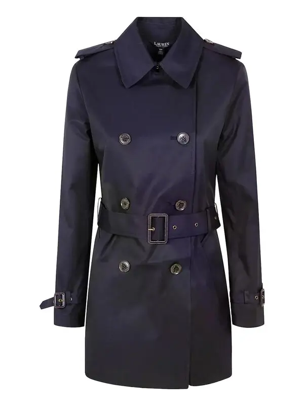 Ralph Lauren Double-breasted Trench Coat - Blue
