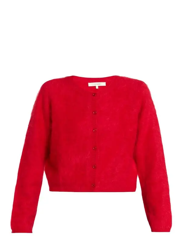 FRAME Cashmere Teddy Cardigan - Bright Ras