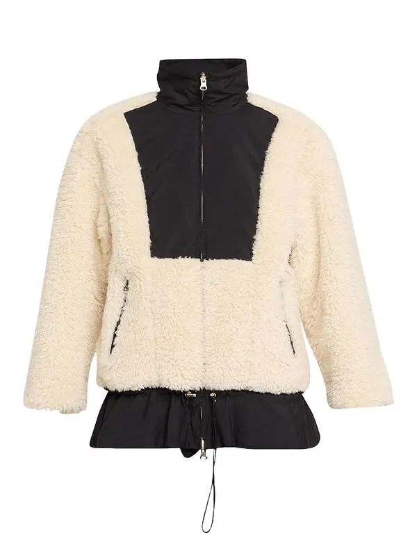 3.1 Phillip Lim Flounce-hem Sherpa Jacket - Natural/black