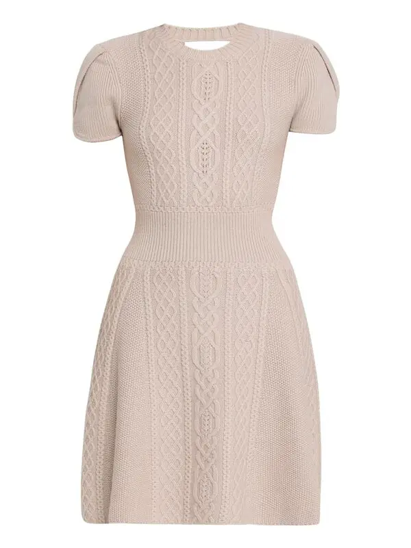 3.1 Phillip Lim Cable-knit Wool Mini Dress - Oyster