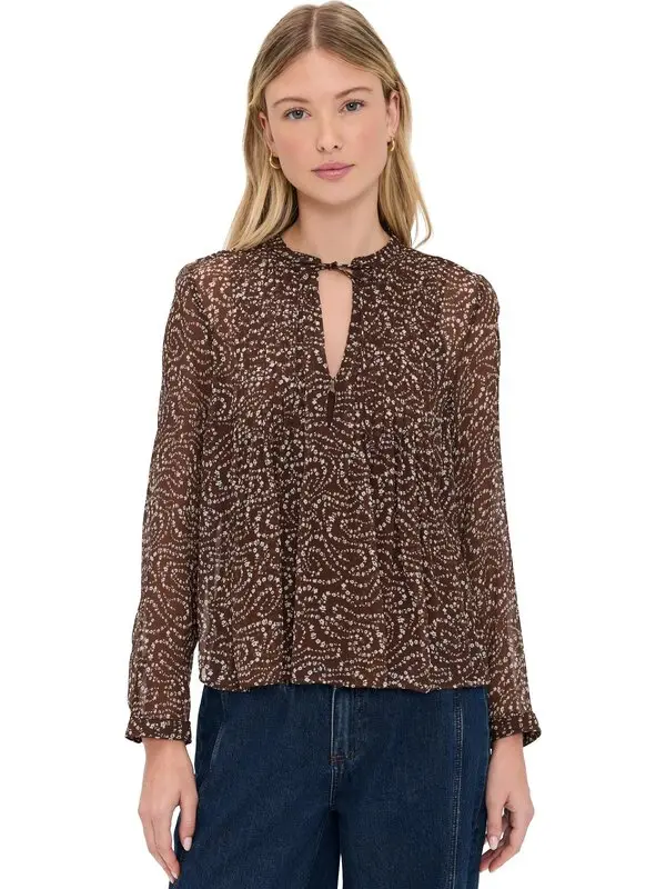 Rag & Bone Amaris Floral Print Top - Brwfl