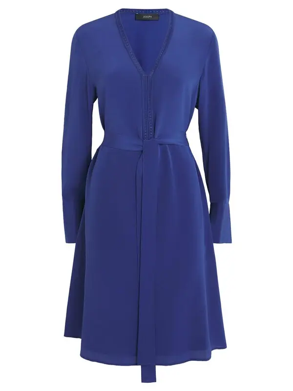 JOSEPH Silk Crepe Siam Mini Dress - Blue