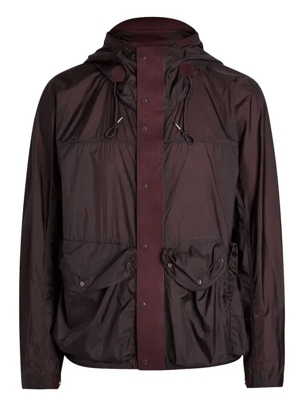TEN C Skye Panelled Shell Jacket - Dark Brown