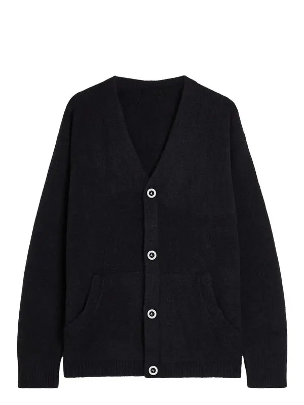 TEN C Wool-blend Cardigan - Black