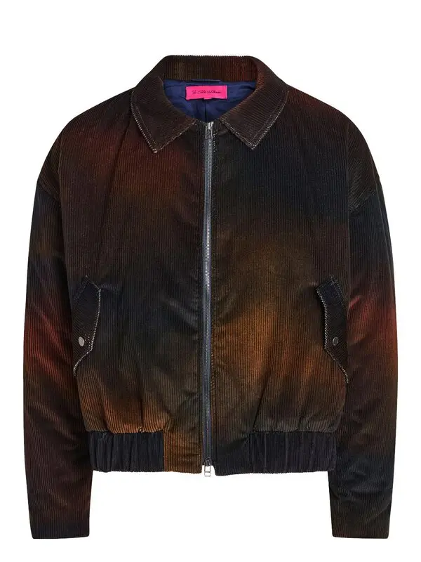 THE ELDER STATESMAN Ombre Padded Corduroy Jacket - Dark Blue