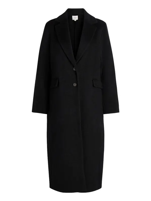Vince Wool-blend Coat - Black