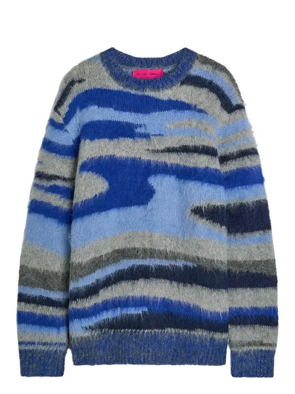 THE ELDER STATESMAN Topo Jacquard Brushed Alpaca-blend Jumper - Multicoloured 1