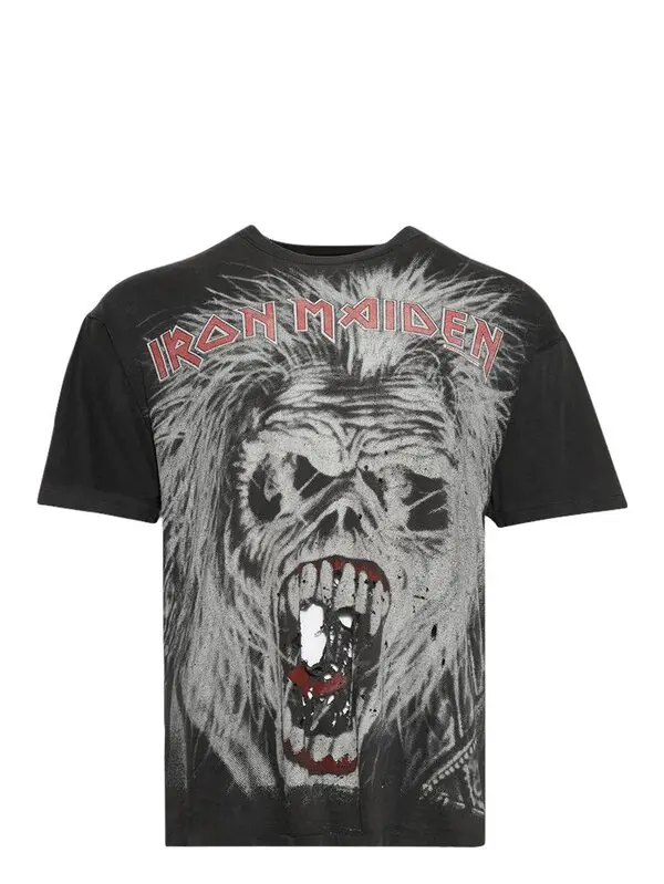 EARTHLING VIP Iron Maiden Vintage Tee Black - A