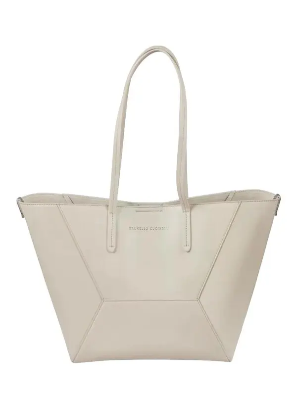 Brunello Cucinelli Logo-detail Shoulder Bag - Neutrals