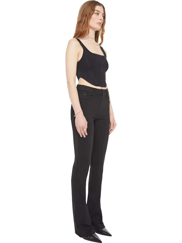 MOTHER High-waisted Runaway Trousers - Black
