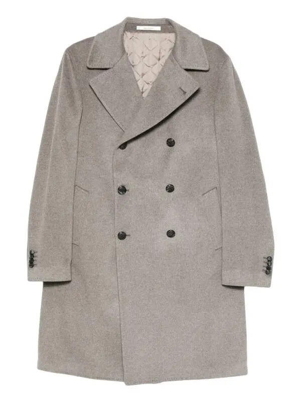 Tagliatore Notched Lapel Coat - Grey