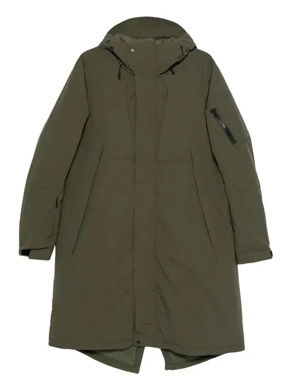 JG1 Slouch Hooded Coat - Green