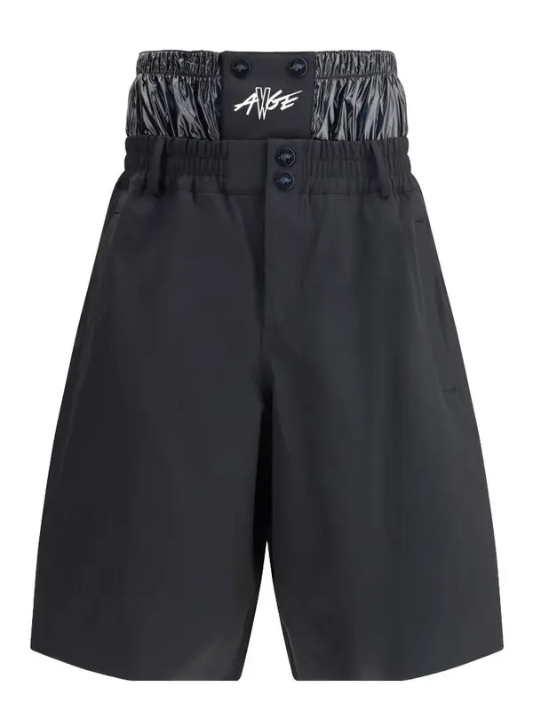 MONCLER X ASAP ROCKY Moncler X A$ap Rocky Double Layer Bermuda Shorts - Black