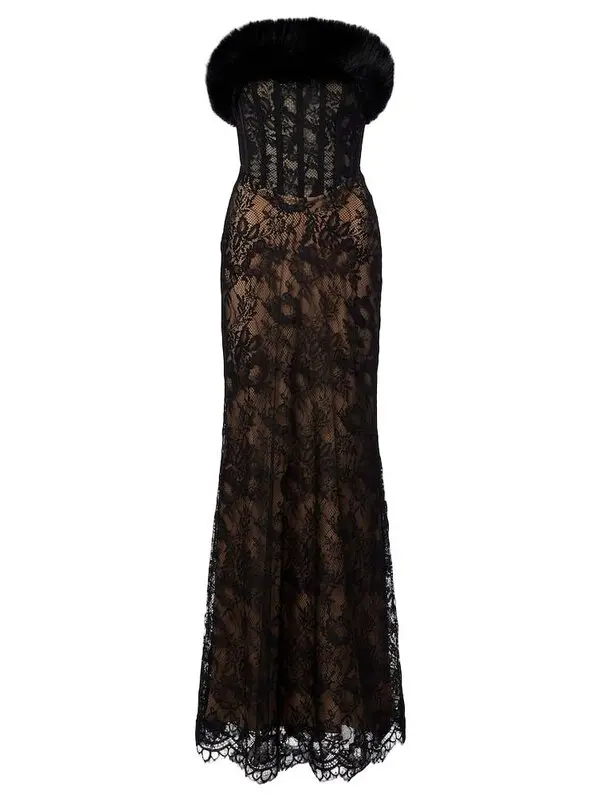 Elie Saab Lace Gown - Black