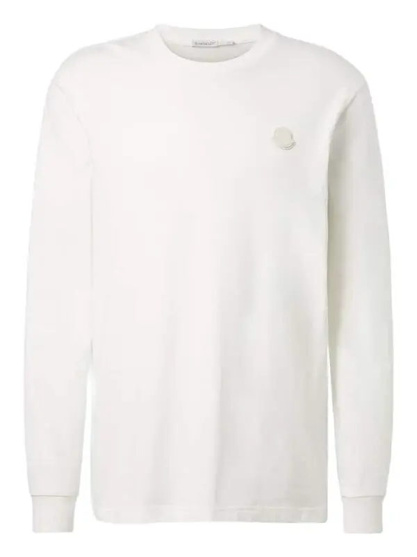 Moncler Logo Cotton Jersey T-shirt - White