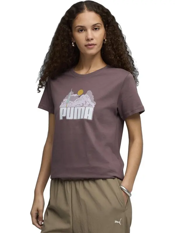 PUMA Graphic Regular Fit T-shirt - Purple