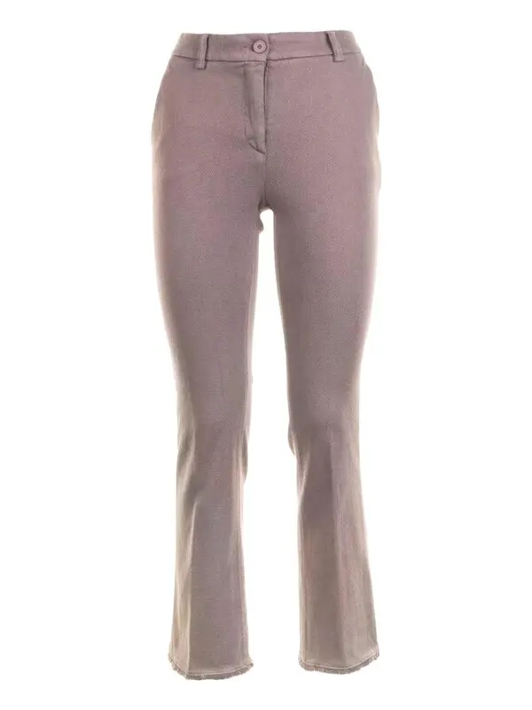 VIA MASINI 80 Frayed-hem Trousers - Pink