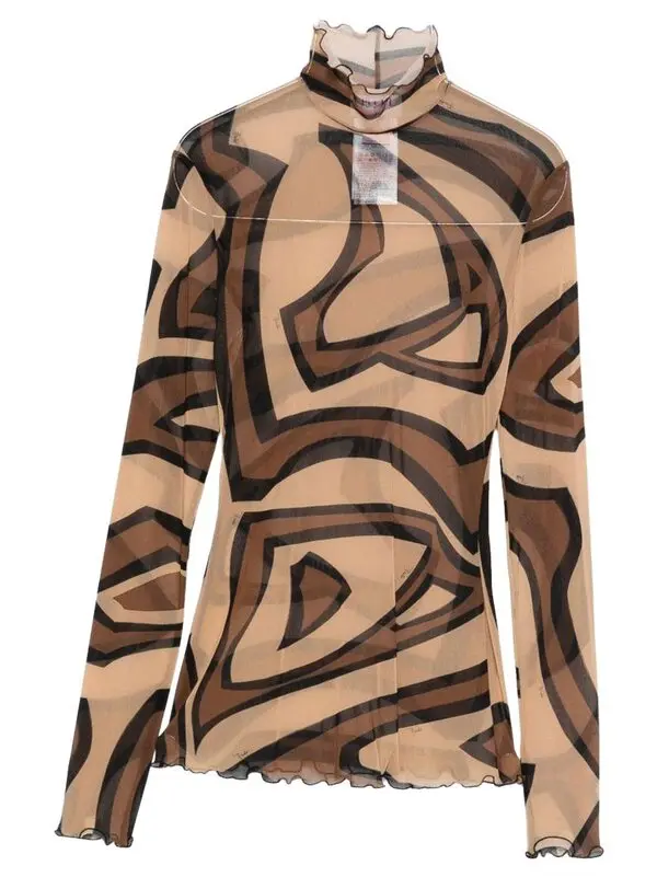 Emilio Pucci Printed Midi Dress - Gold