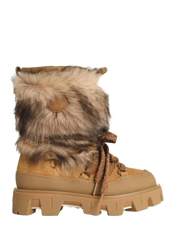 Moncler Peak Après Boots With Shearling - Brown