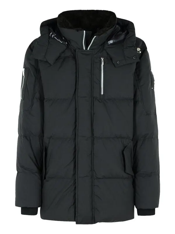 Moose Knuckles Everest 3q Nylon And Cotton Down Jacket - Black