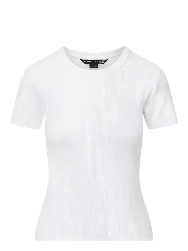 Veronica Beard Pruitt Ribbed Crew-neck T-shirt - White