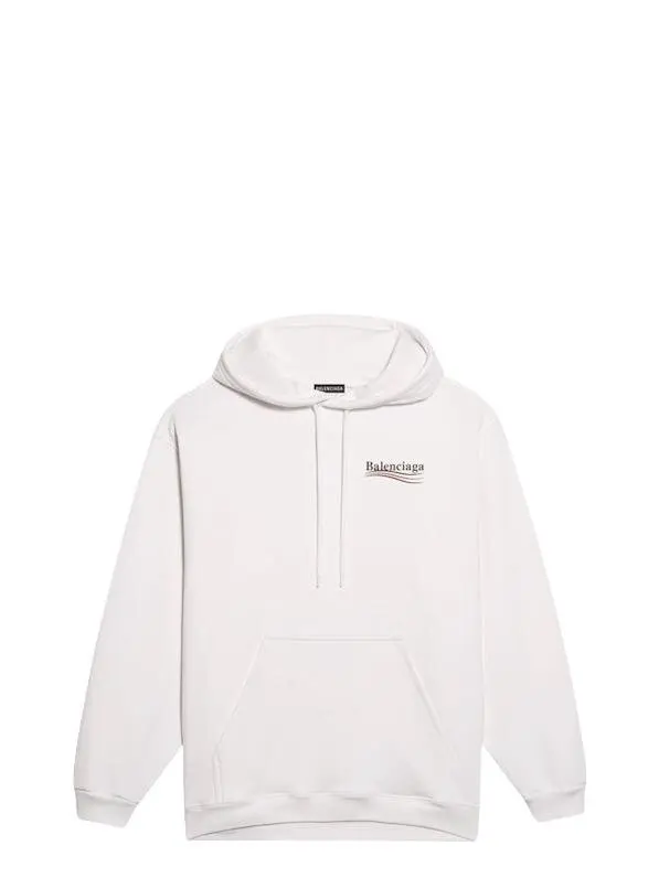 Balenciaga Political Campaign Logo Hoodie - White