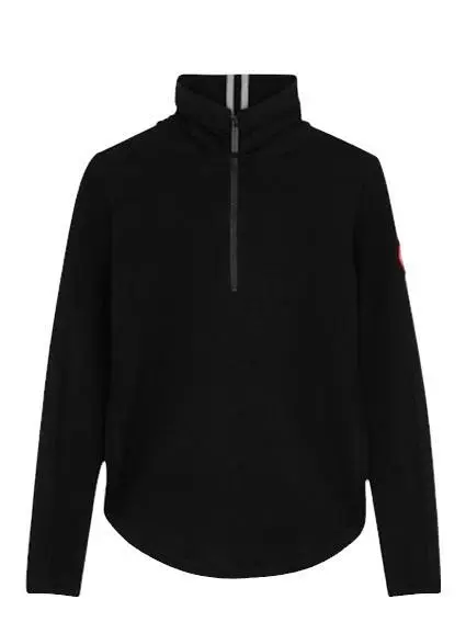 Canada Goose Half Zip Wool Fairhaven Sweater - Black