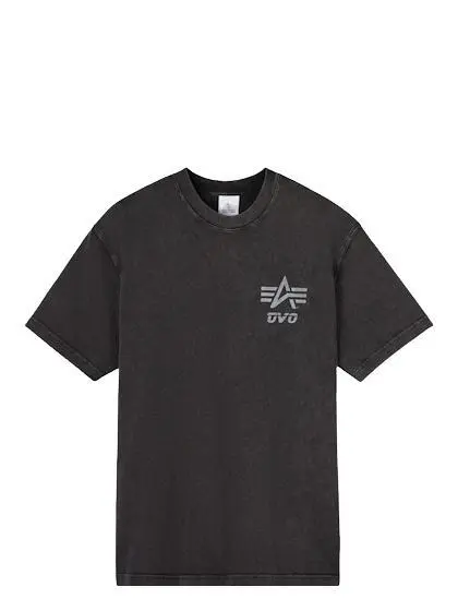OVO Alpha Industries Garment Dyed T-shirt - Black Sand