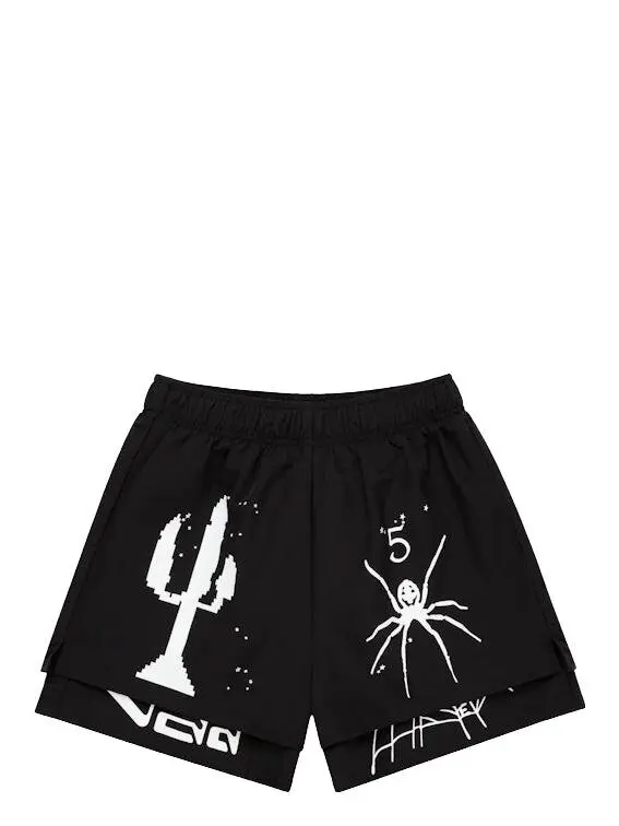 SP5DER Double Layer Vaa Short - Black