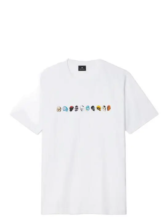 Paul Smith Mini Skulls' Print T-shirt - White