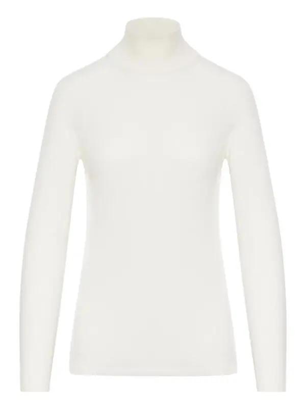Max Mara Long Sleeve Turtleneck Sweater - White