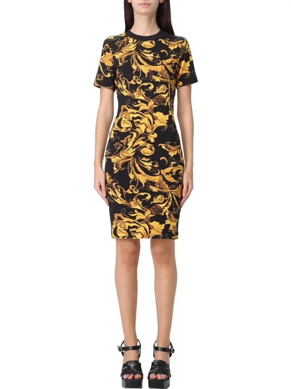 Versace Printed Dress - Black