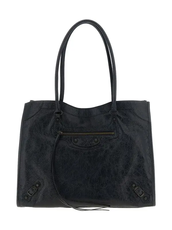 Balenciaga Leather Shoulder Bag - Black