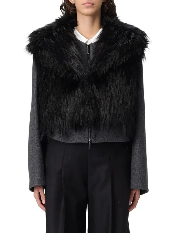 Emporio Armani Fur Coat - Charcoal