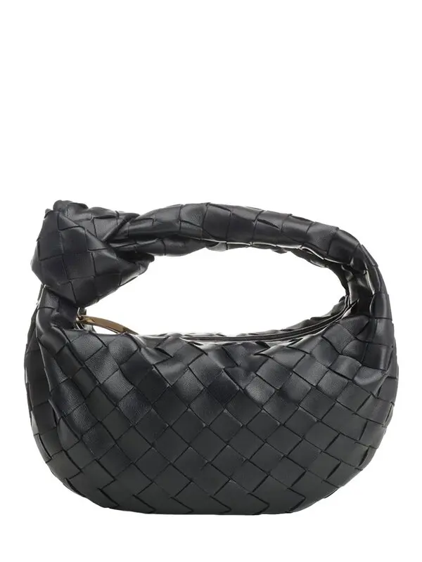 Bottega Veneta Woven Top Handle Bag - Black