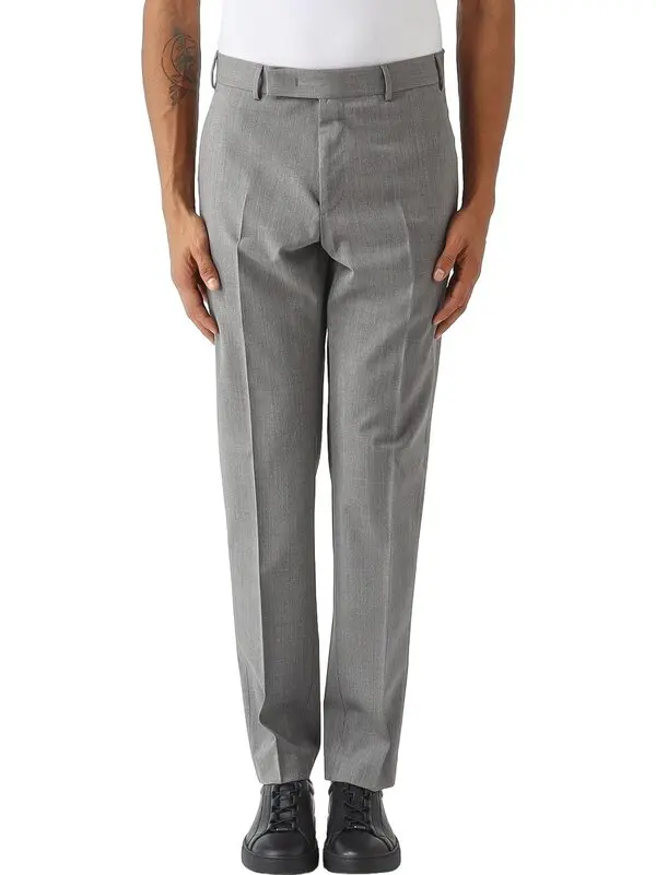 PT TORINO Tailored Straight Leg Trousers - Grey