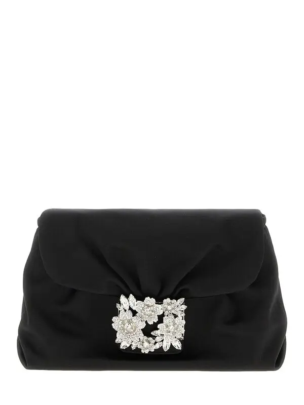 ROGER VIVIER Embellished Clutch - Black