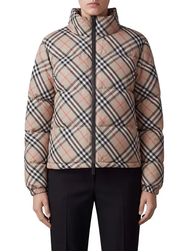 Burberry Ambleside Short Quilted Technical Fabric Jacket - Beige