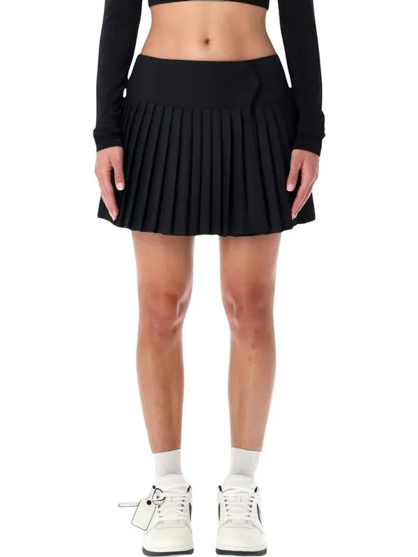 Off-White Pleated Skirt - Black