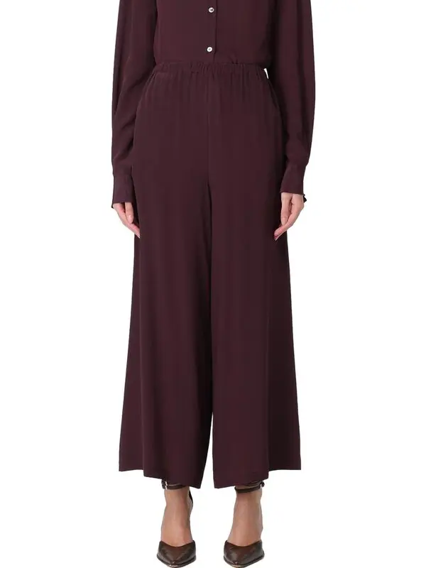 Liviana Conti Wide Leg Trousers - Burgundy