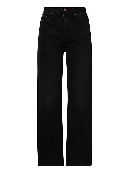 TOTEME Twisted Seam Straight-leg Denim Jeans - Faded Black