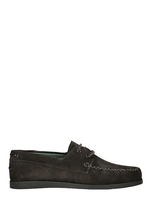VINNY'S Boatman Suede Loafers - Dark Brown