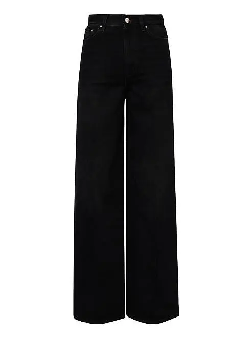 TOTEME High-rise Wide-leg Denim Jeans - Faded Black