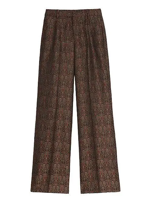 Zadig&Voltaire Paisley-pattern High-rise Trousers - Black