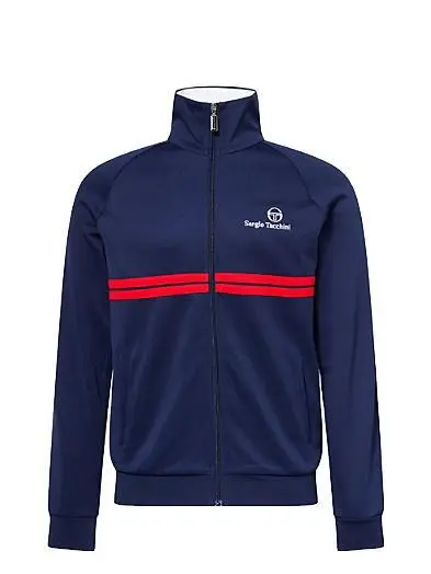 SERGIO TACCHINI Dallas Striped Cotton Blend Track Top - Maritime Blue Multi