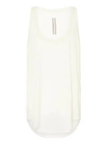 Rick Owens Wool-silk Blend Tank Top - Natural