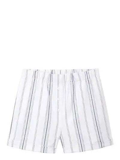 THE WHITE COMPANY Striped Cotton Pyjama Shorts - Navystripe