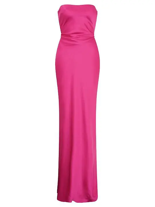 OMNES Amdra Strapless Maxi Dress - Magenta