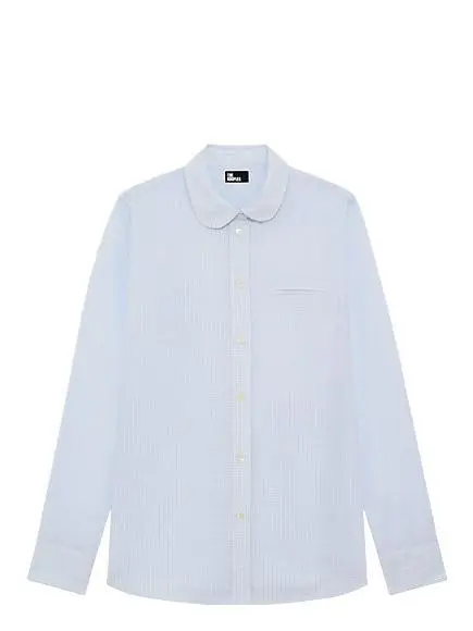 The Kooples Checked Cotton Shirt - Blue White