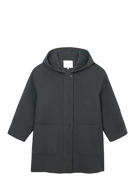 THE WHITE COMPANY Hooded Wool-blend Coat - Graphite